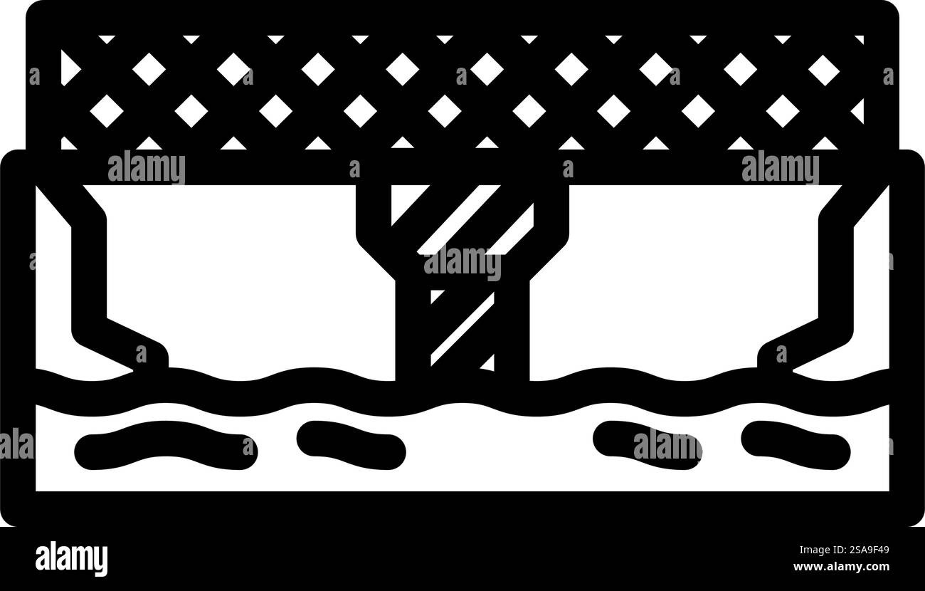 lattice bridge line icon vector. lattice bridge sign. isolated contour ...
