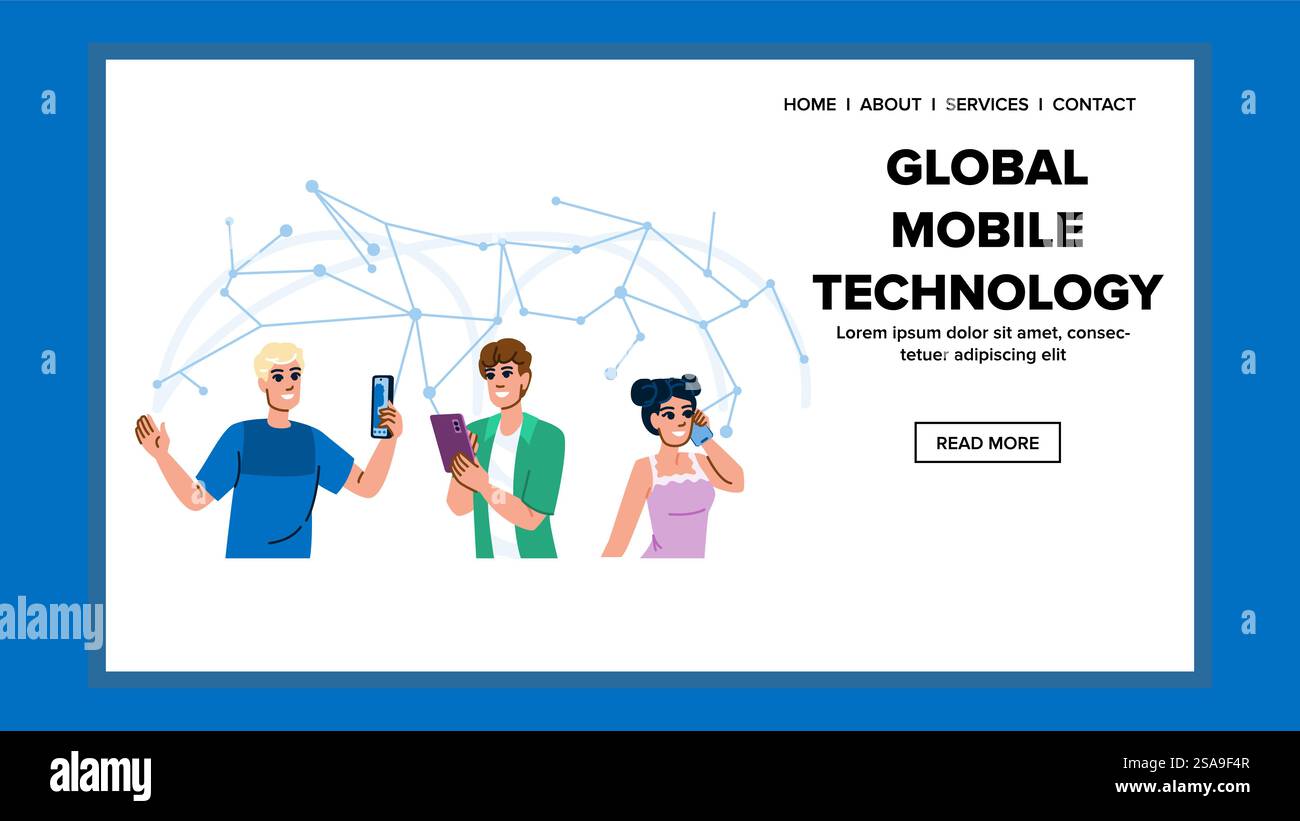 g global mobile technology vector. app data, network device ...