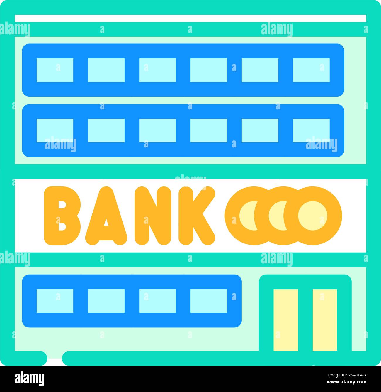 investment bank building color icon vector. investment bank building ...