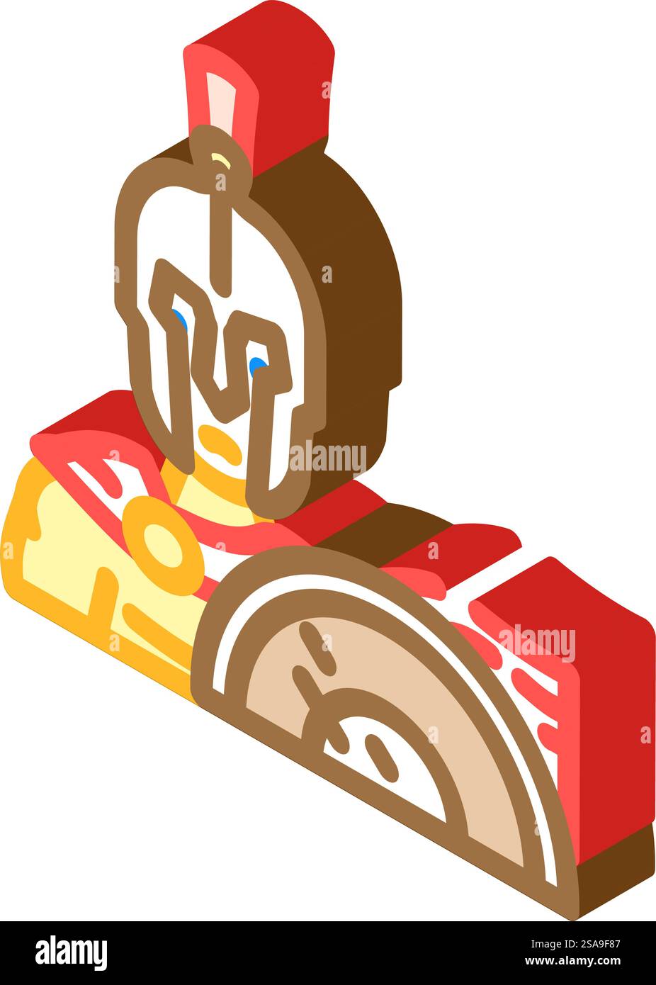 gladiator sparta warrior isometric icon vector. gladiator sparta ...