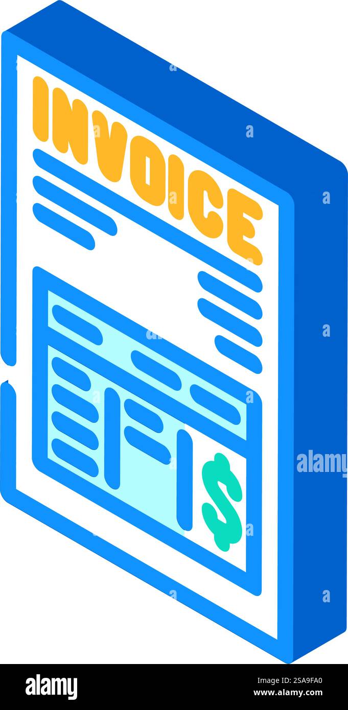 invoicing business process isometric icon vector. invoicing business process sign. isolated ...