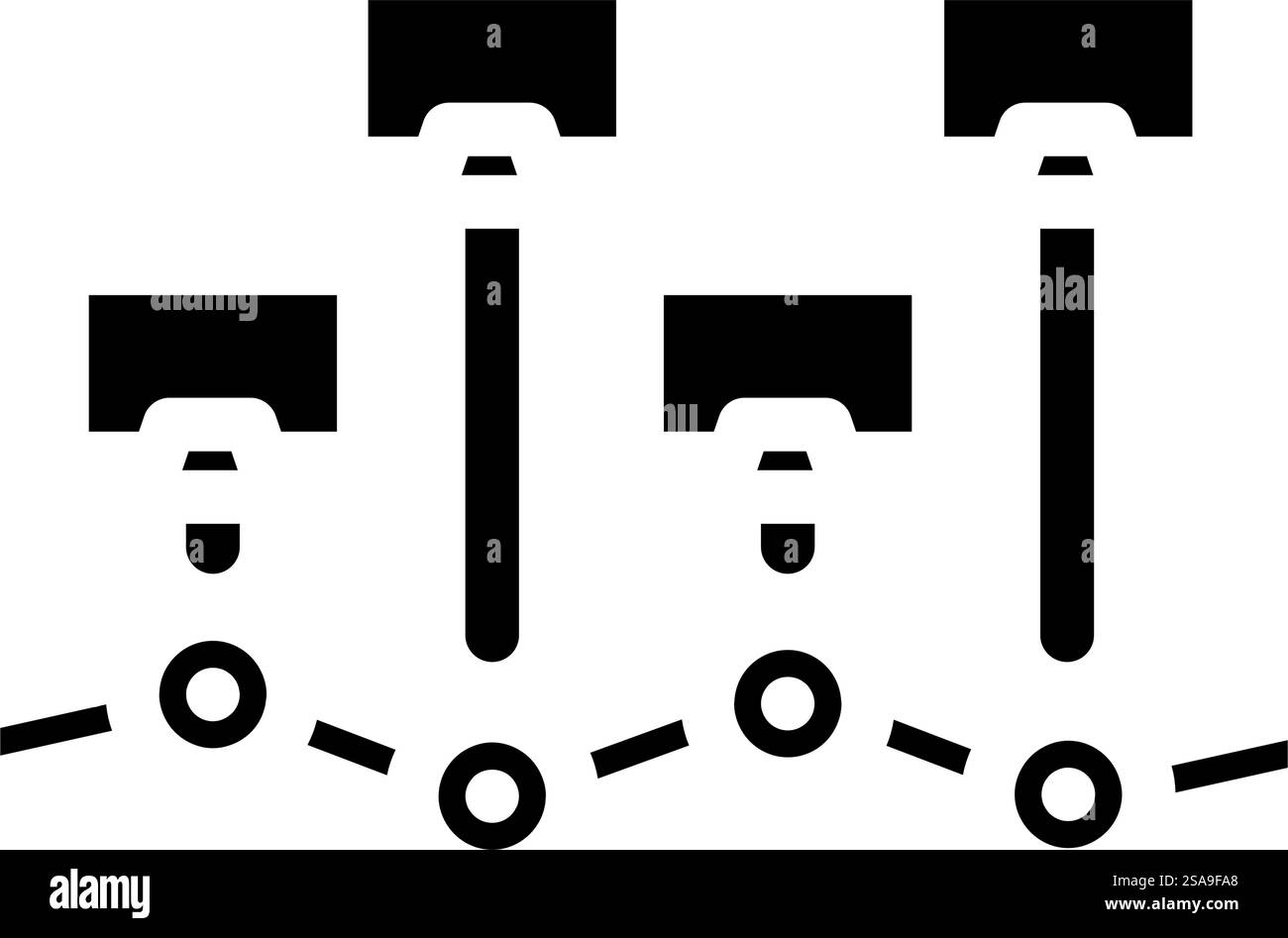 network topology analyst glyph icon vector. network topology analyst ...