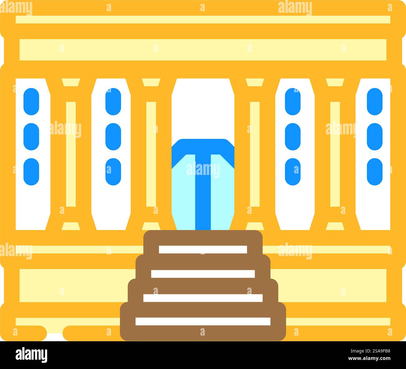 city bank building color icon vector. city bank building sign. isolated ...