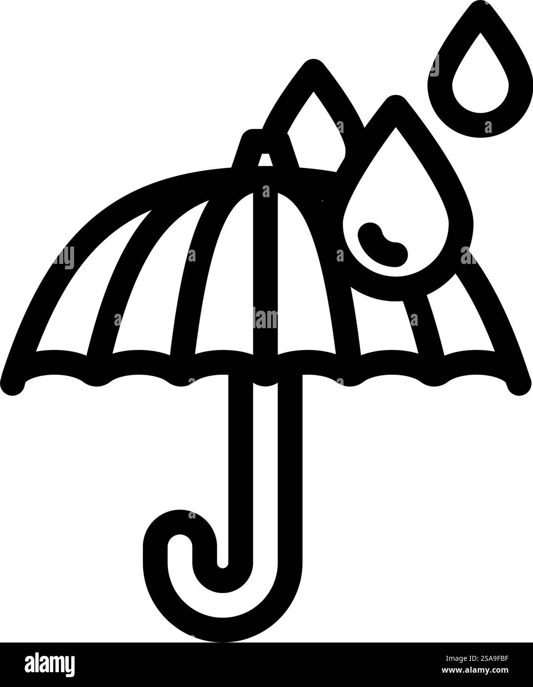 showerproof product label caution line icon vector. showerproof product ...