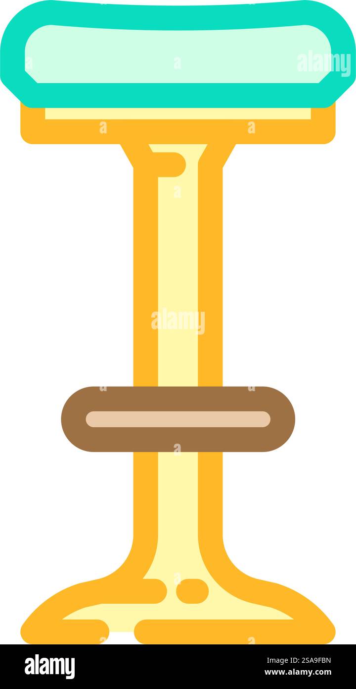 bar stool outdoor furniture color icon vector. bar stool outdoor ...