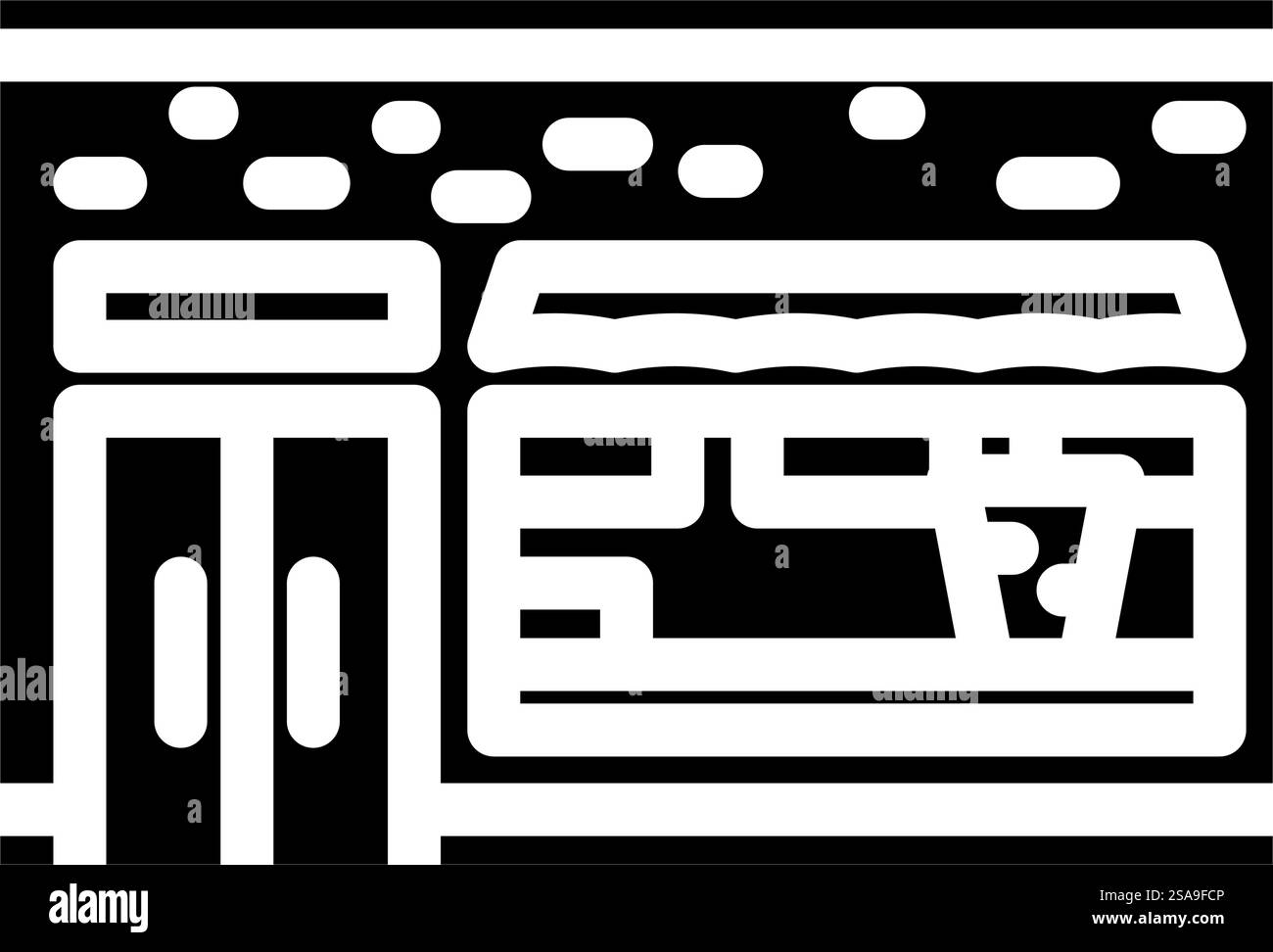 tapas bar street cafe glyph icon vector. tapas bar street cafe sign ...