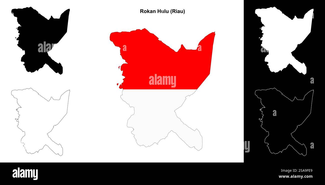 Rokan hulu vector map hi-res stock photography and images - Alamy