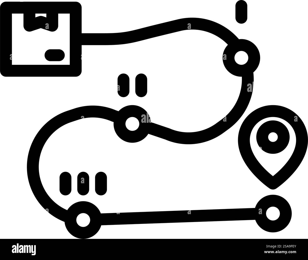 order fulfillment business process line icon vector. order fulfillment ...