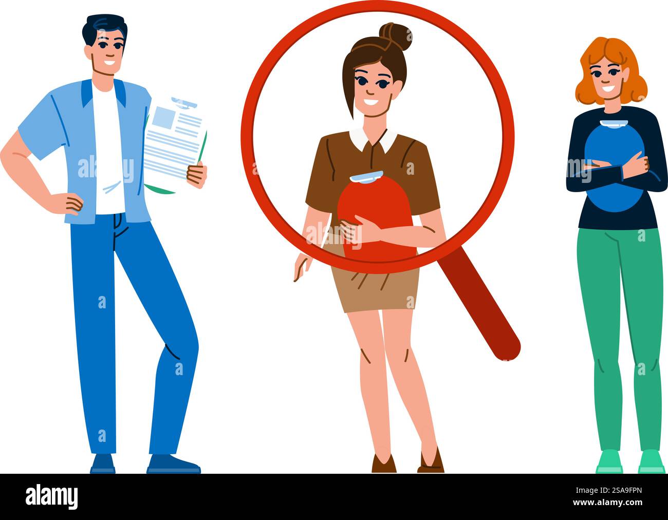 staff talent acquisition vector. employee business, training potential ...