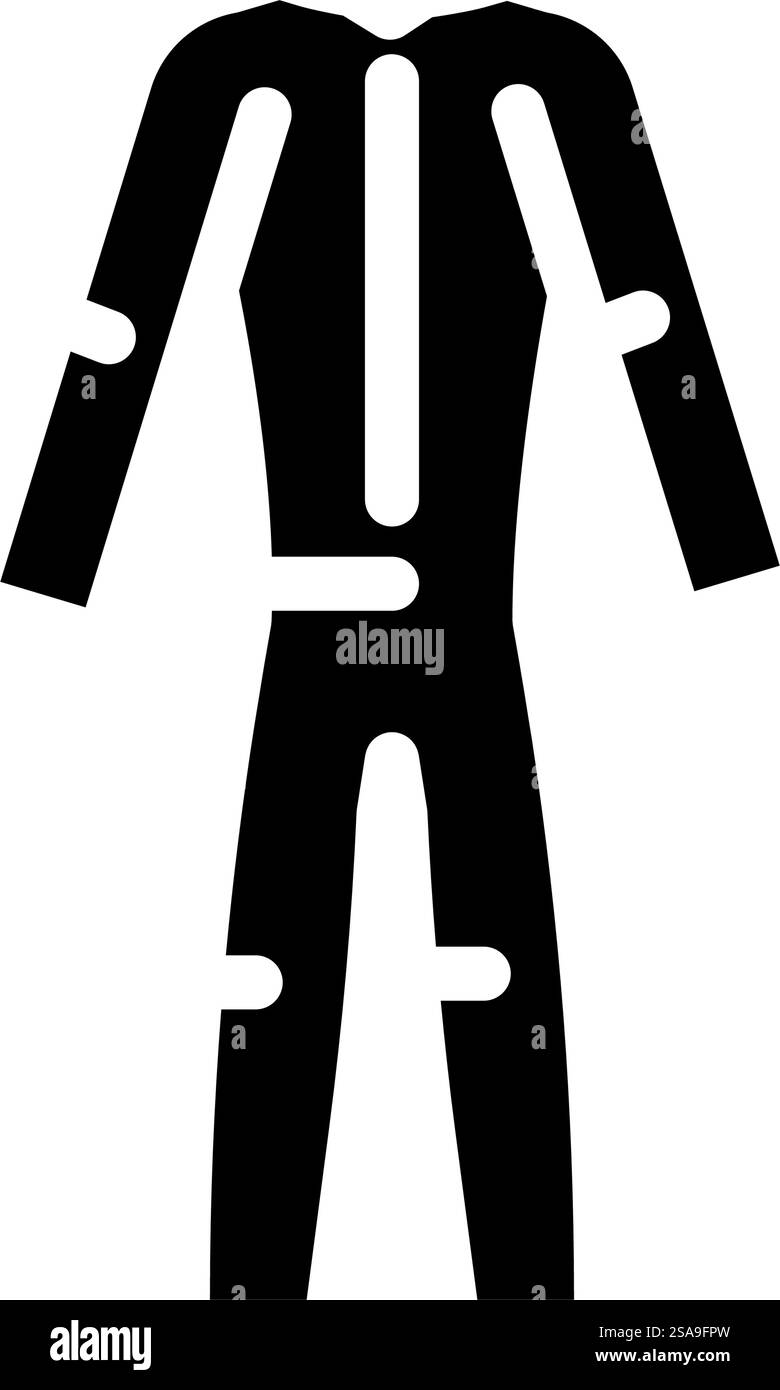 coveralls ppe protective equipment glyph icon vector. coveralls ppe ...