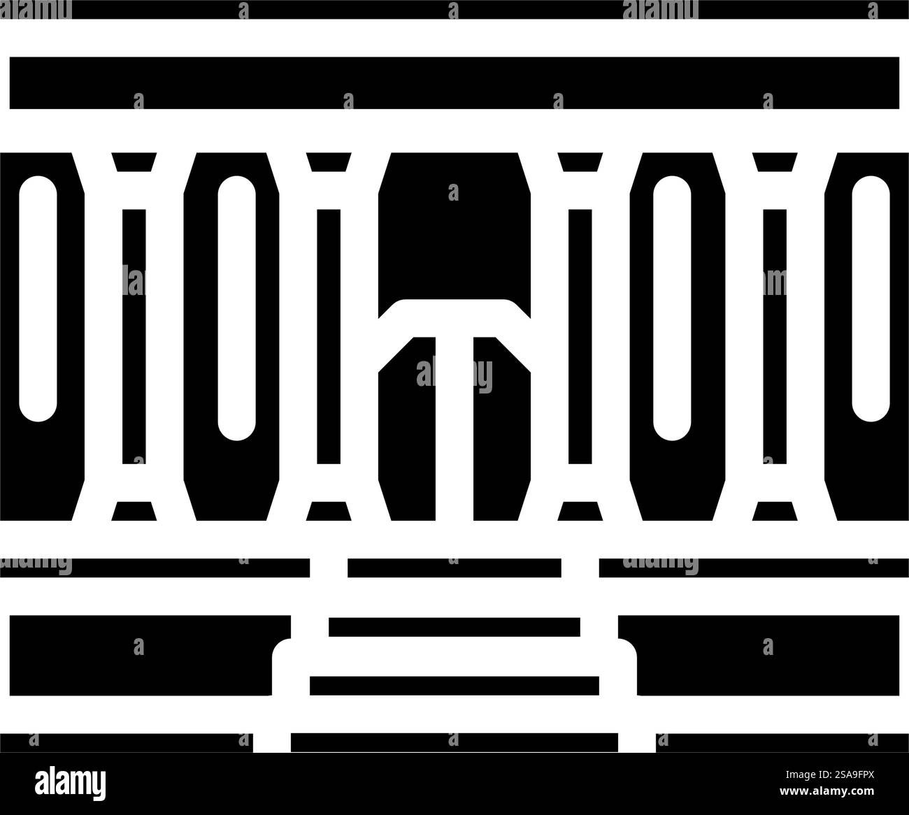 city bank building glyph icon vector. city bank building sign. isolated ...