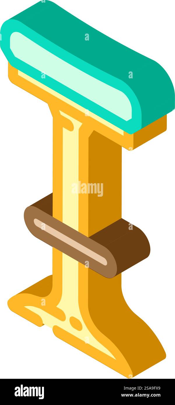 bar stool outdoor furniture isometric icon vector. bar stool outdoor ...