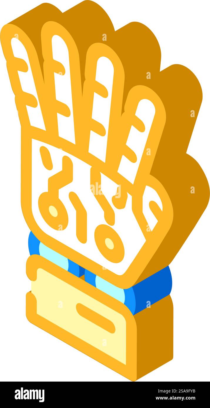 palm robot hand gesture isometric icon vector. palm robot hand gesture ...