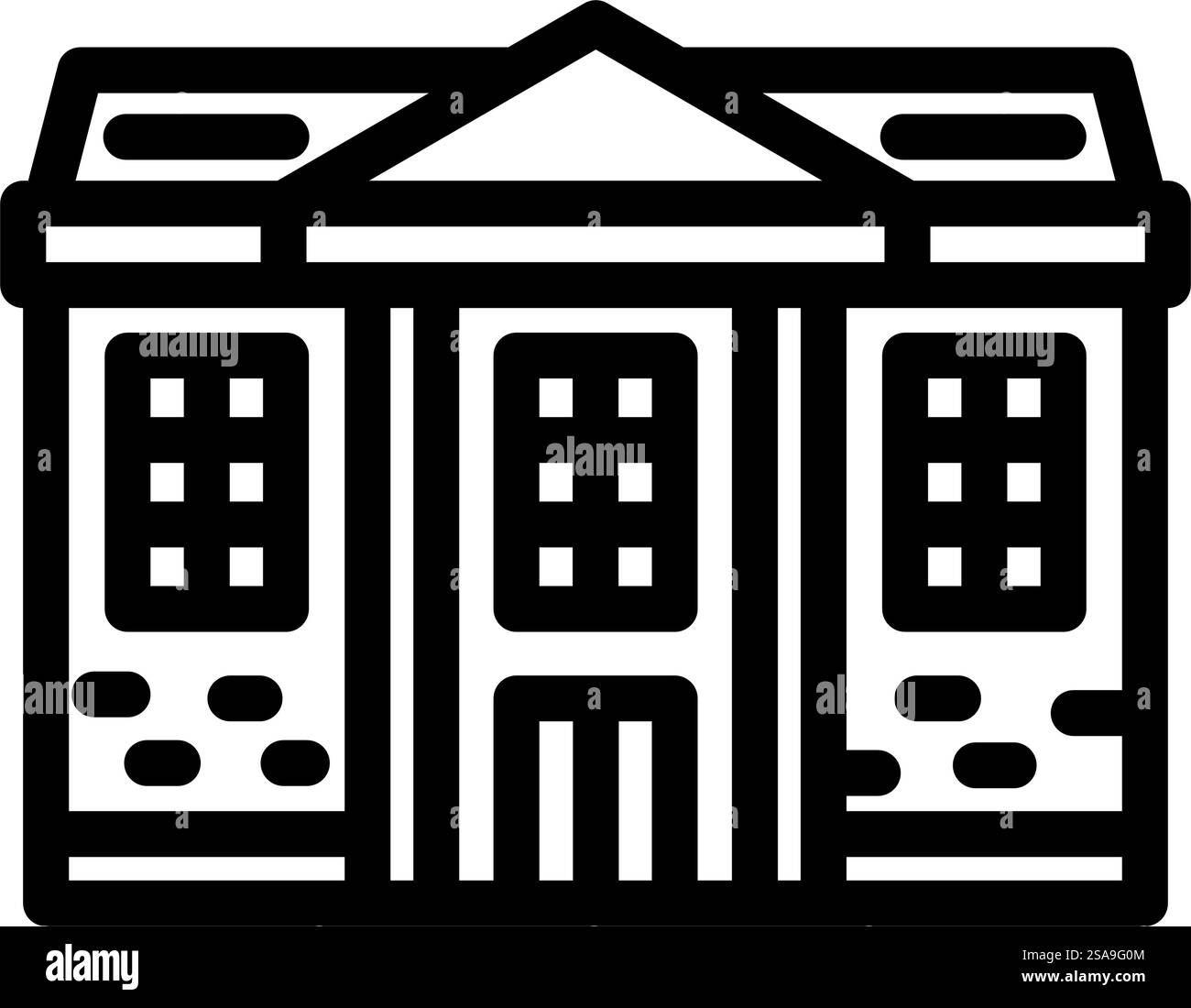 government bank building line icon vector. government bank building ...