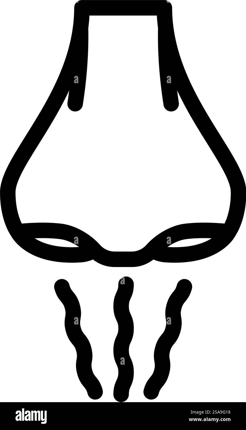 odor control product label caution line icon vector. odor control ...