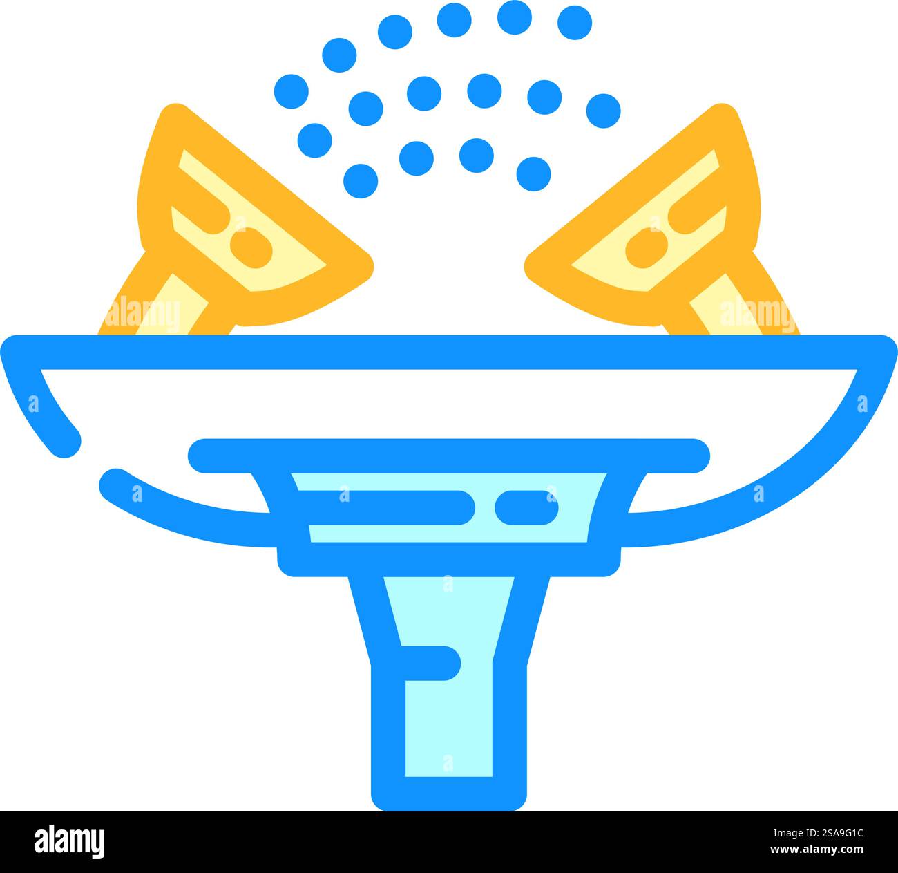 eye wash station ppe protective equipment color icon vector. eye wash ...