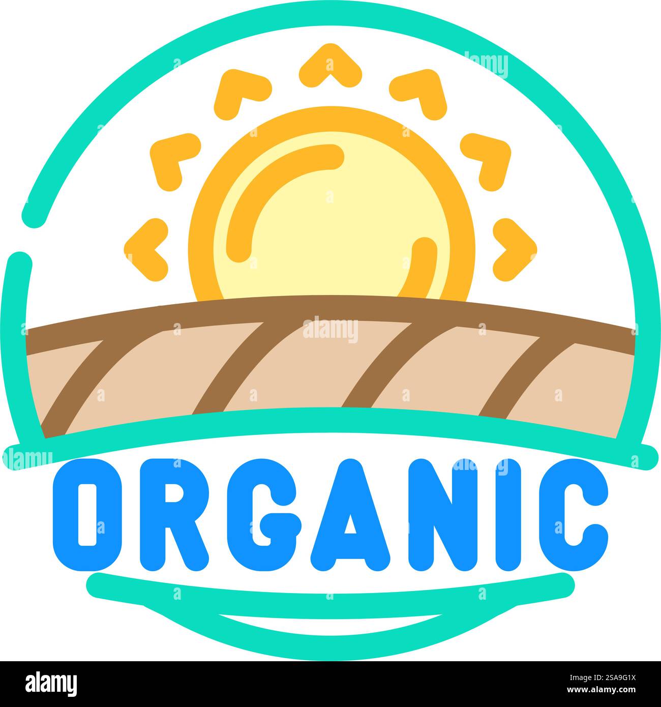 organic product label warning color icon vector. organic product label ...