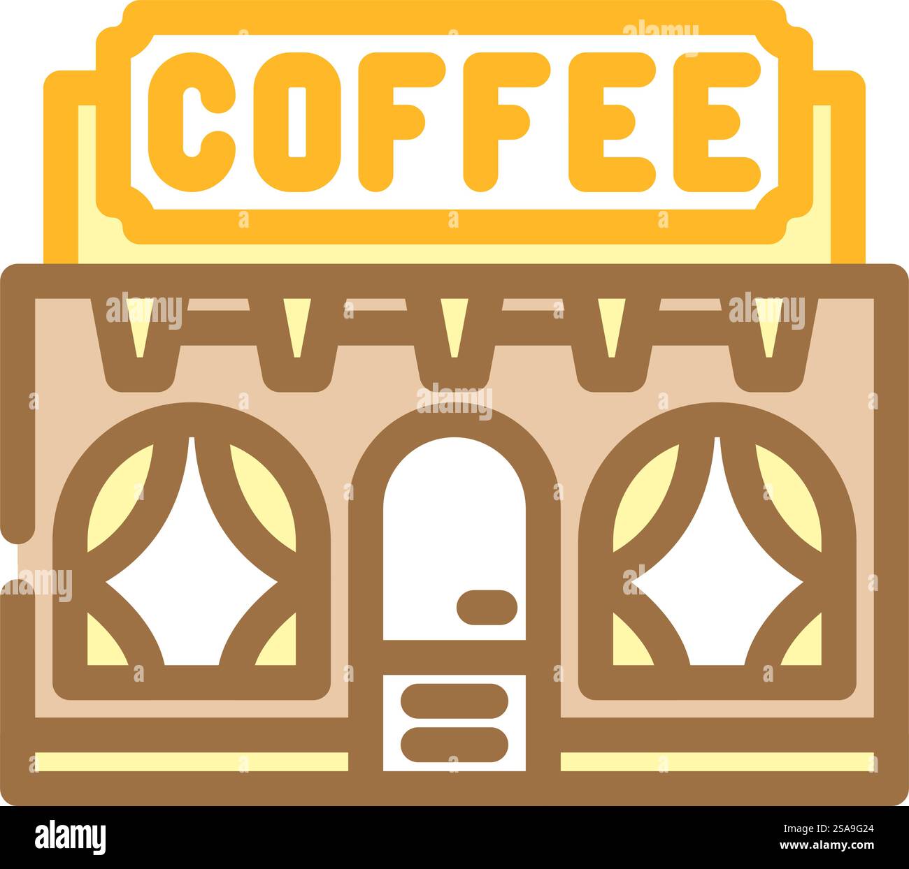 coffeehouse street cafe color icon vector. coffeehouse street cafe sign ...