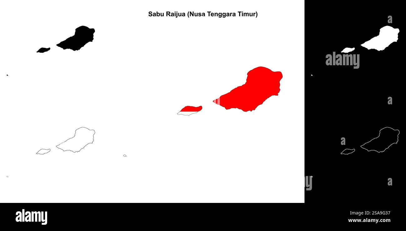 Sabu Raijua blank outline map set Stock Vector Image & Art - Alamy