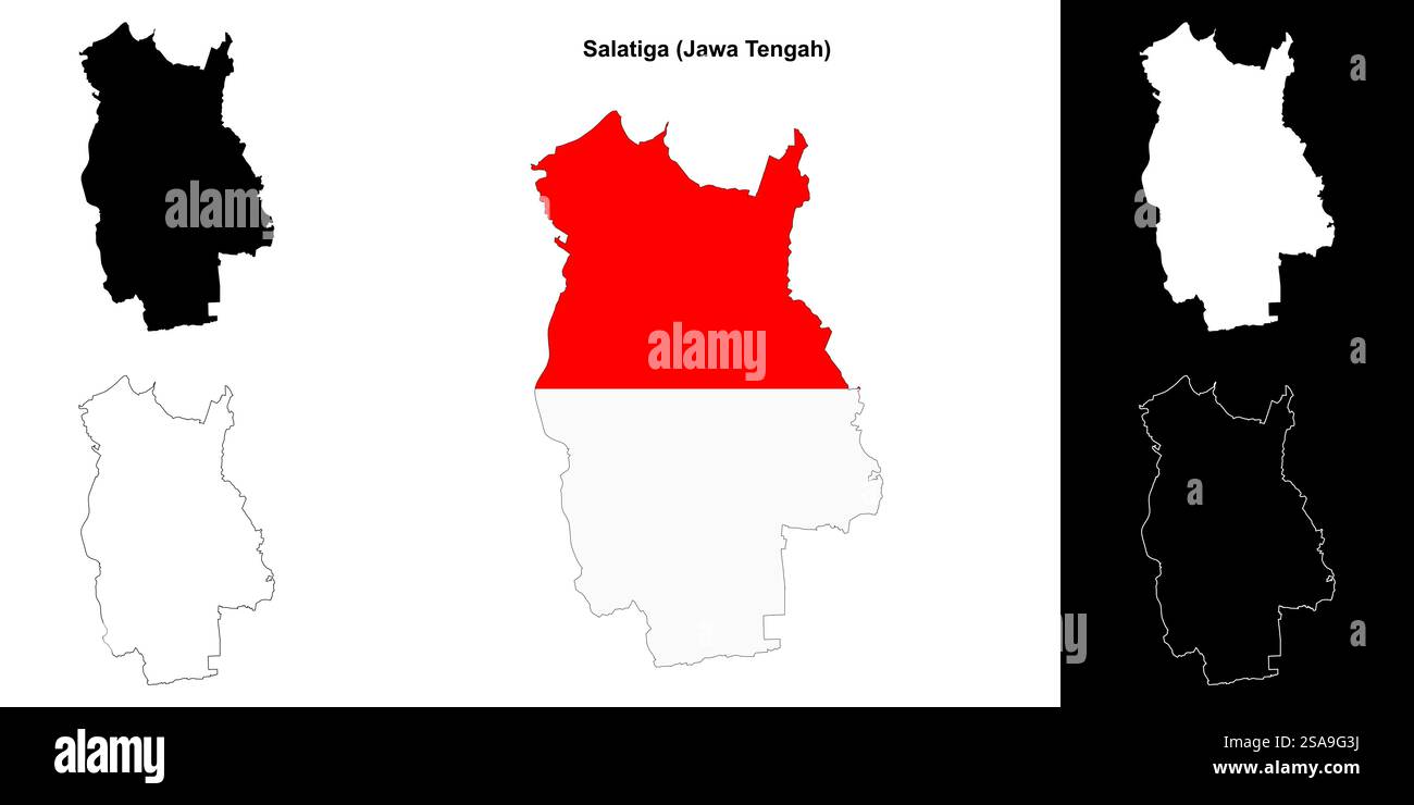 Blank salatiga map hi-res stock photography and images - Alamy