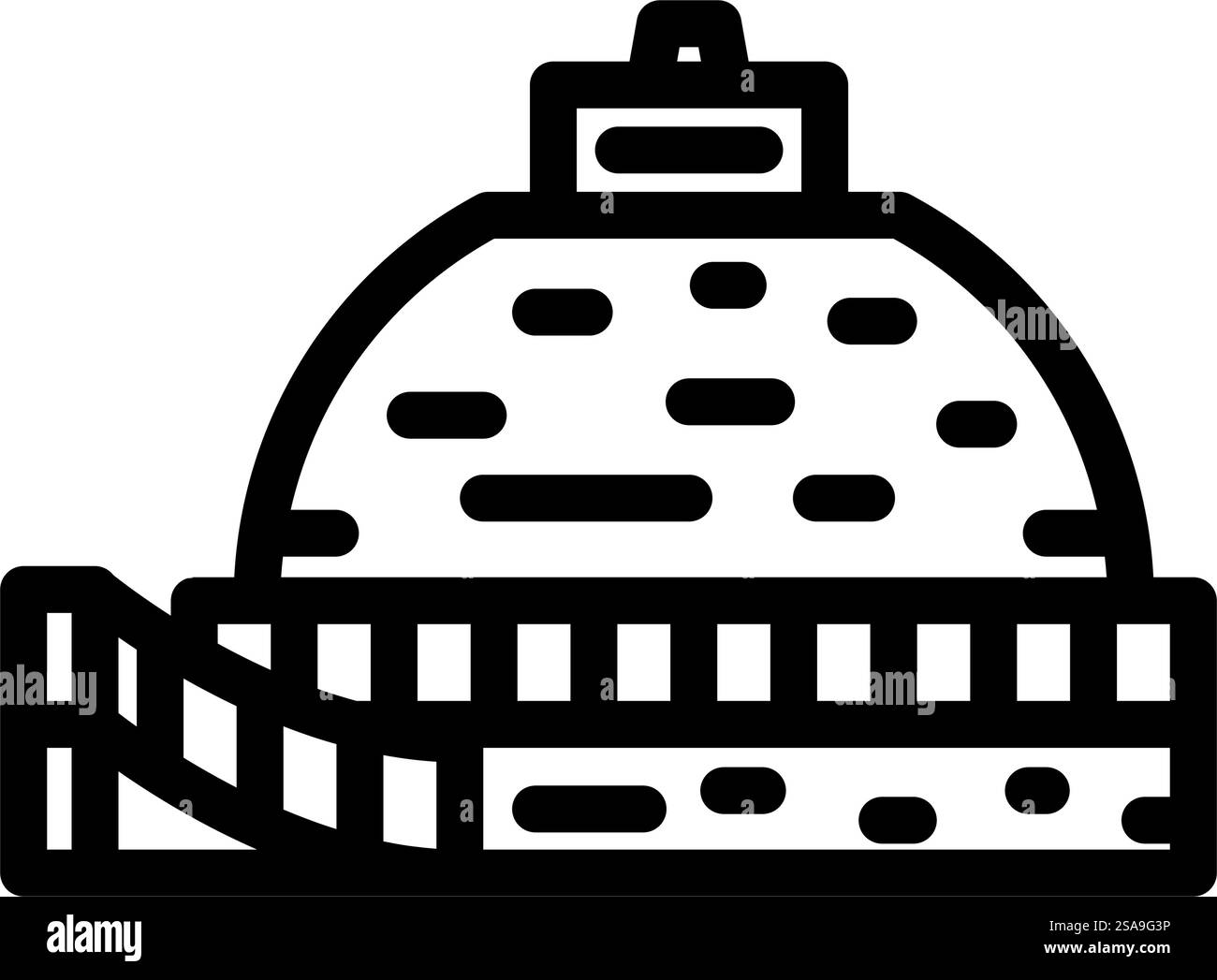 stupa monument buddhism line icon vector. stupa monument buddhism sign ...