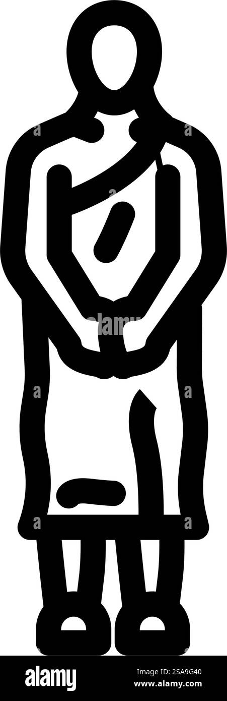 buddhist monk buddhism line icon vector. buddhist monk buddhism sign ...