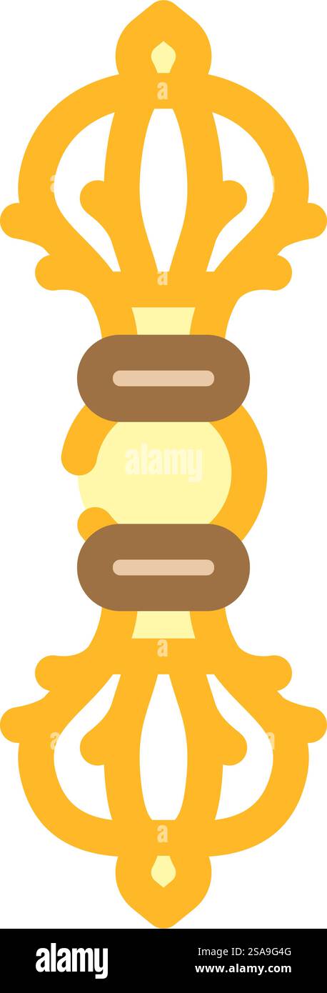 vajra dorje buddhism color icon vector. vajra dorje buddhism sign ...