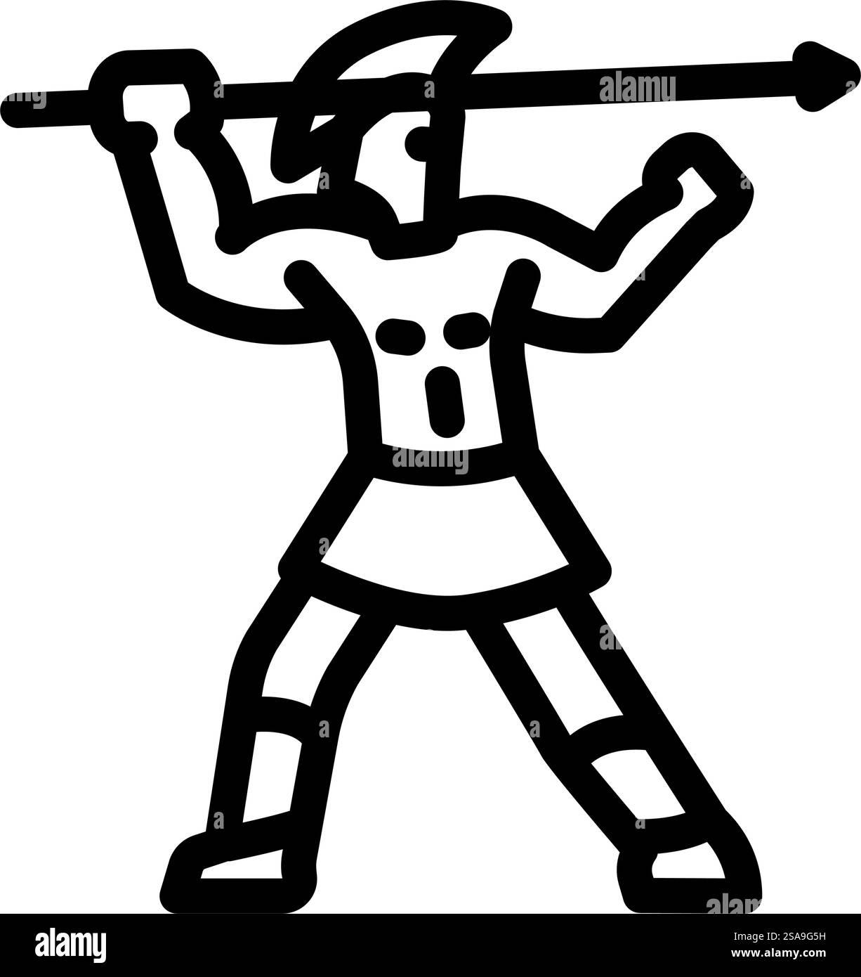 warior soldier roman greek line icon vector. warior soldier roman greek ...