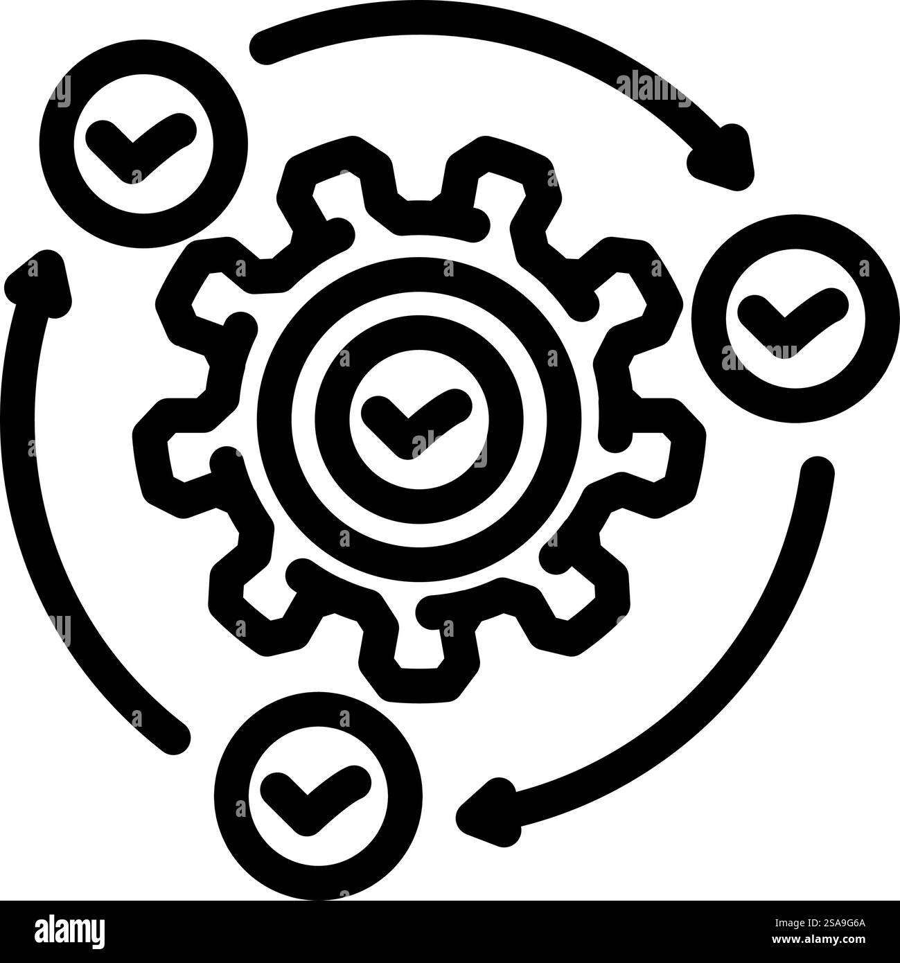 implementation business process line icon vector. implementation ...
