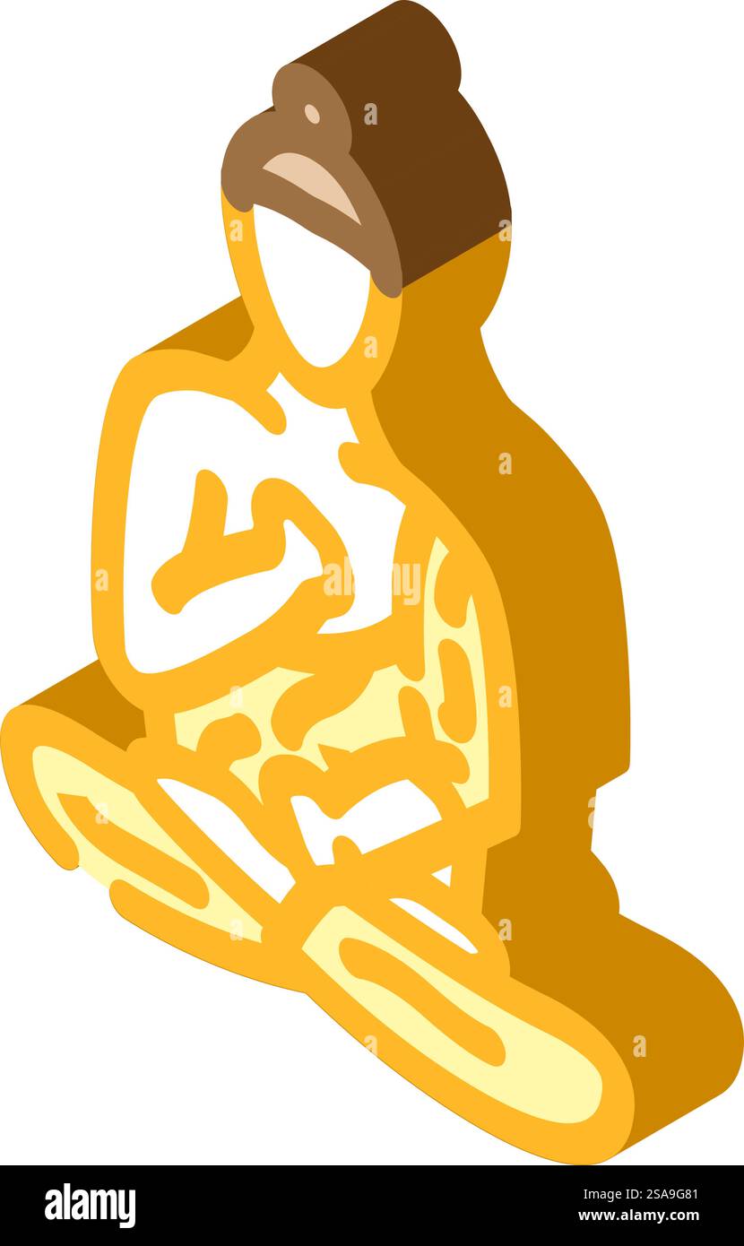 bodhisattva buddhism isometric icon vector. bodhisattva buddhism sign ...