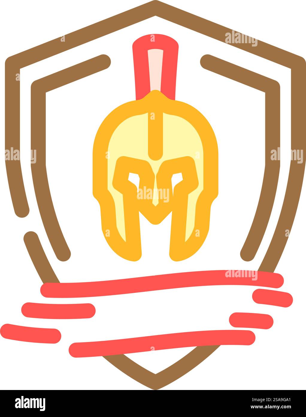 badge battle spartan roman color icon vector. badge battle spartan ...