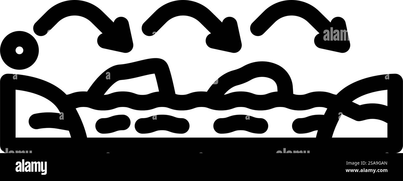 stepping stones progress line icon vector. stepping stones progress ...