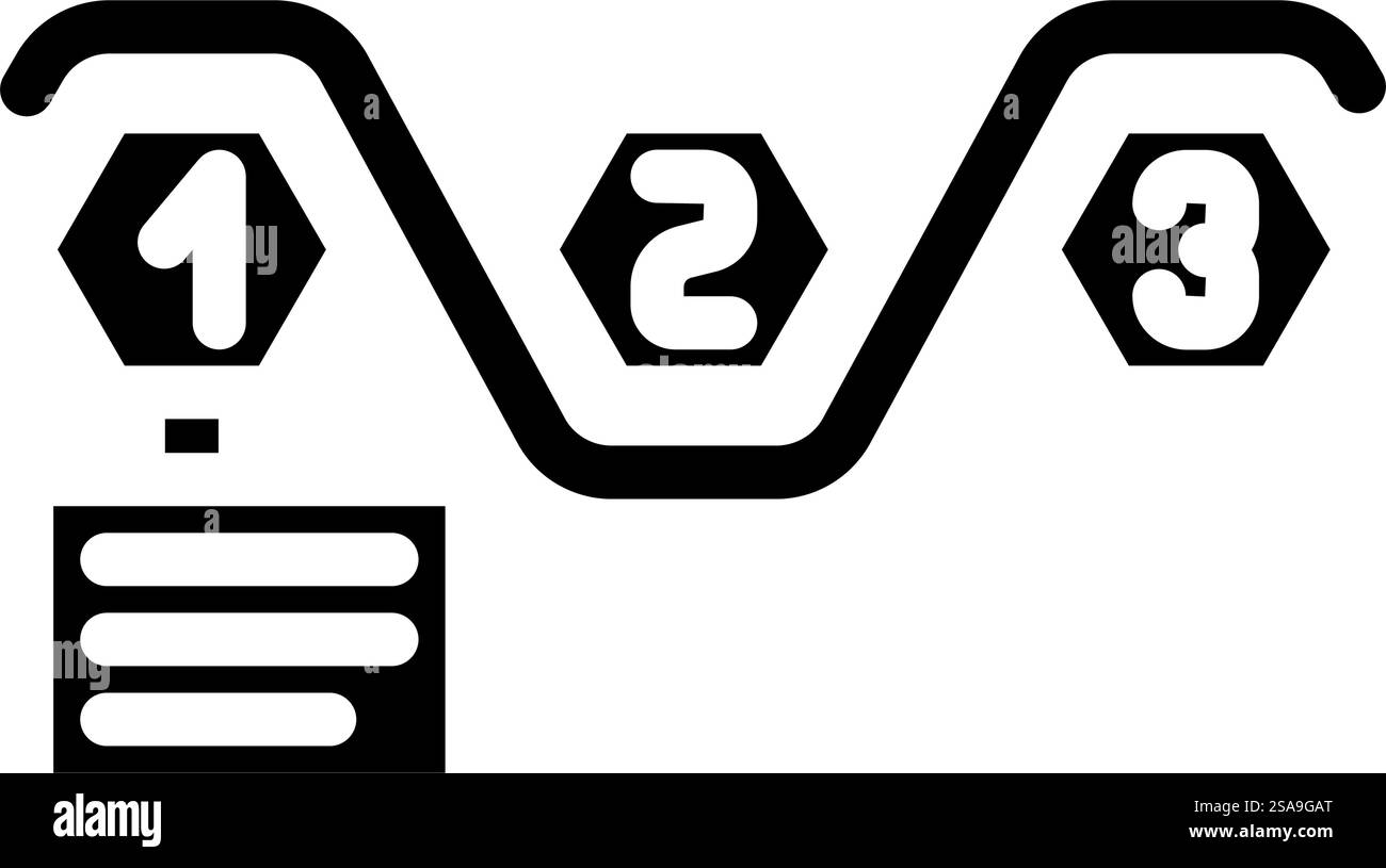 streamlining business process glyph icon vector. streamlining business ...