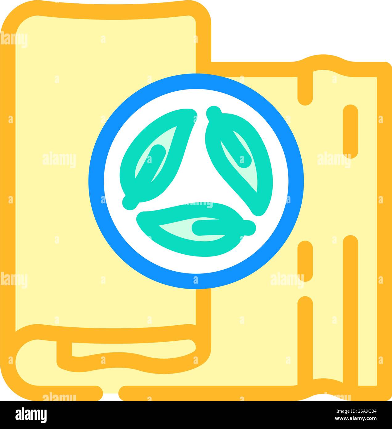 biodegradable materials sustainable fashion color icon vector ...