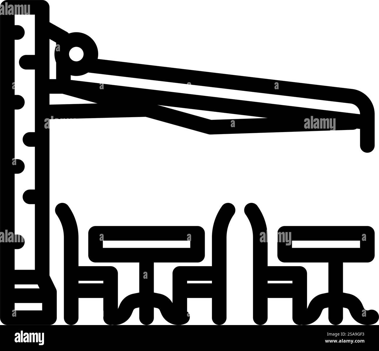 outdoor seating street cafe line icon vector. outdoor seating street ...