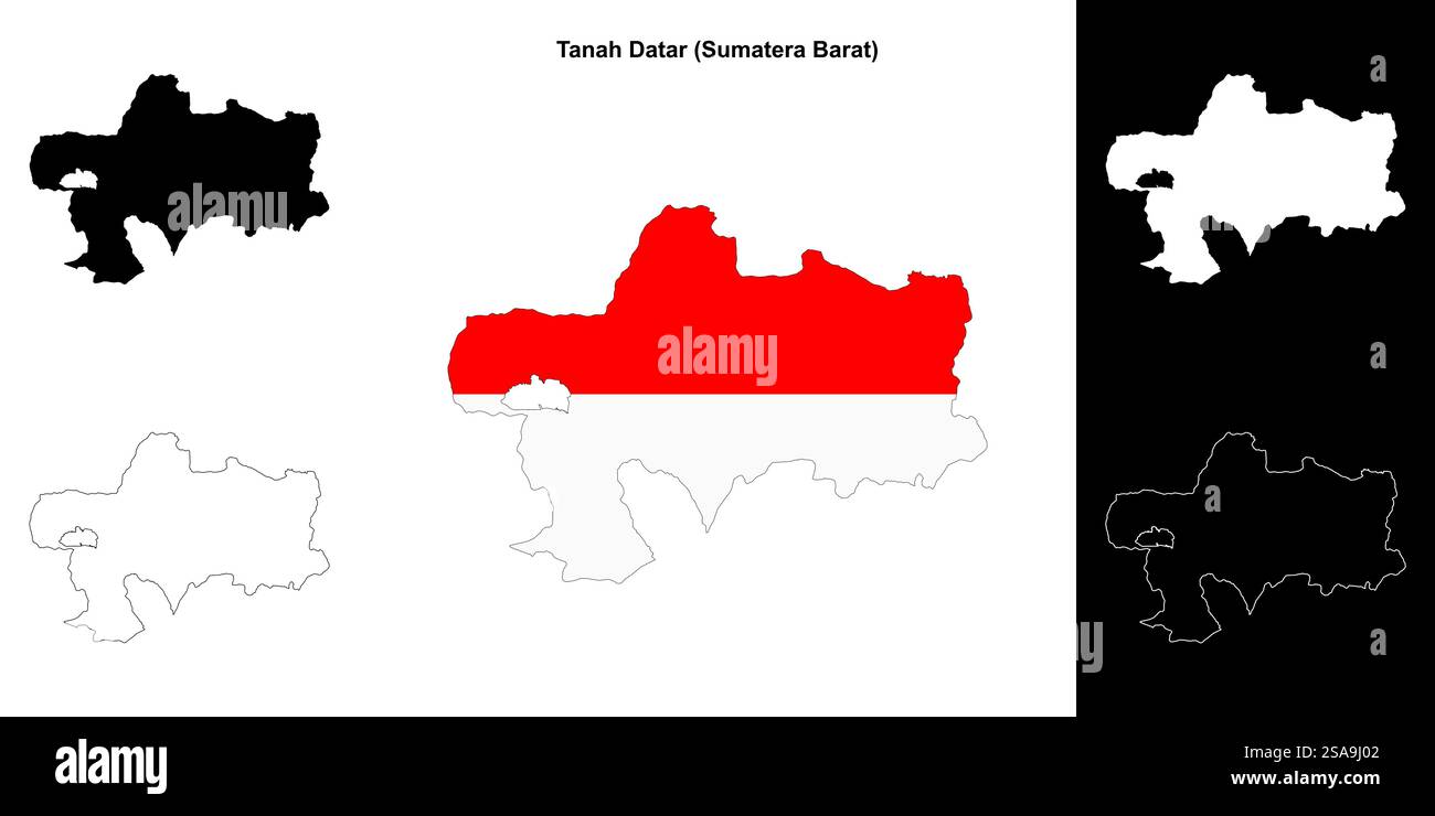 Tanah datar silhouette map hi-res stock photography and images - Alamy