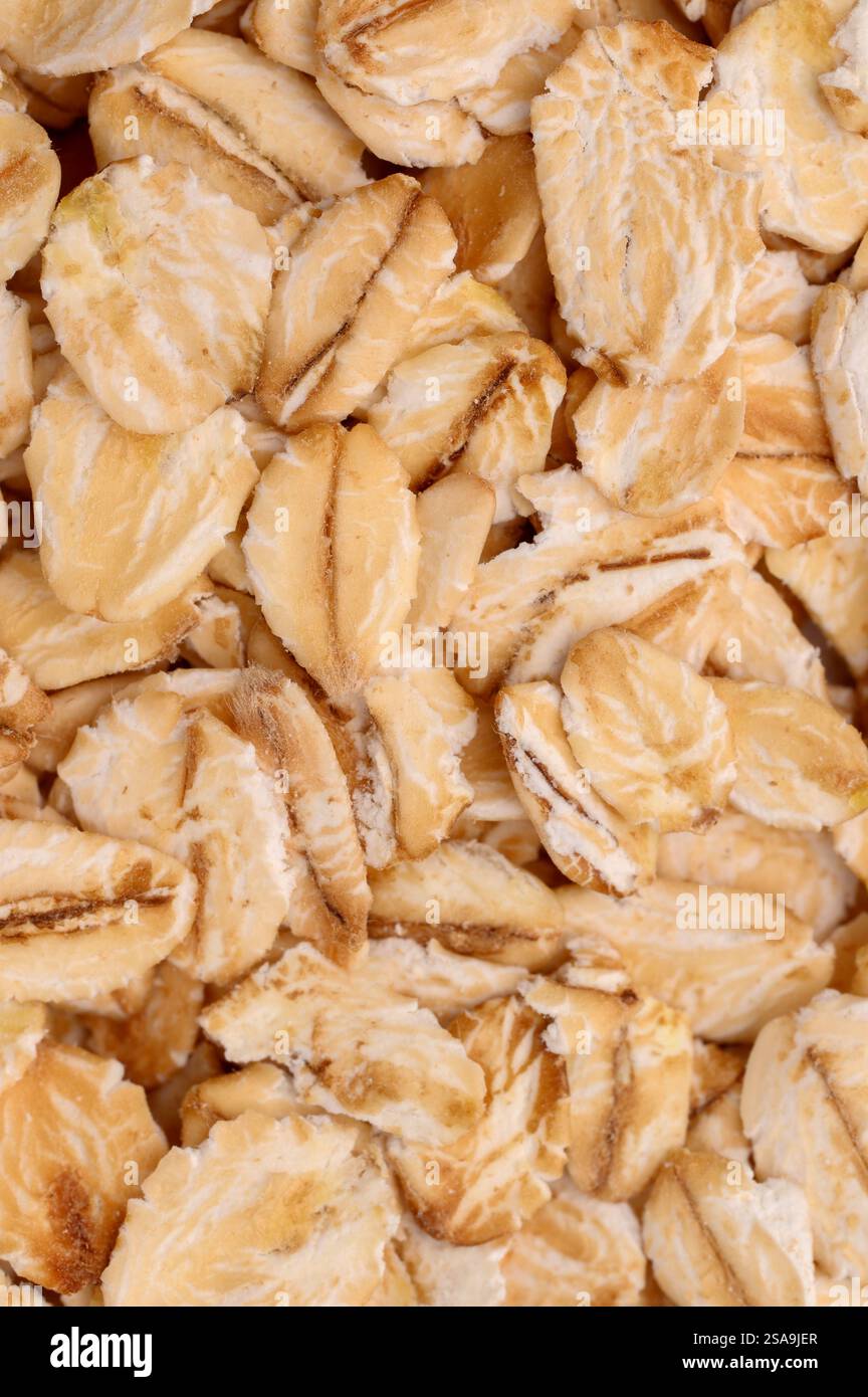 Macro photo of oatmeal.Texture, background of dry oatmeal.Healthy ...