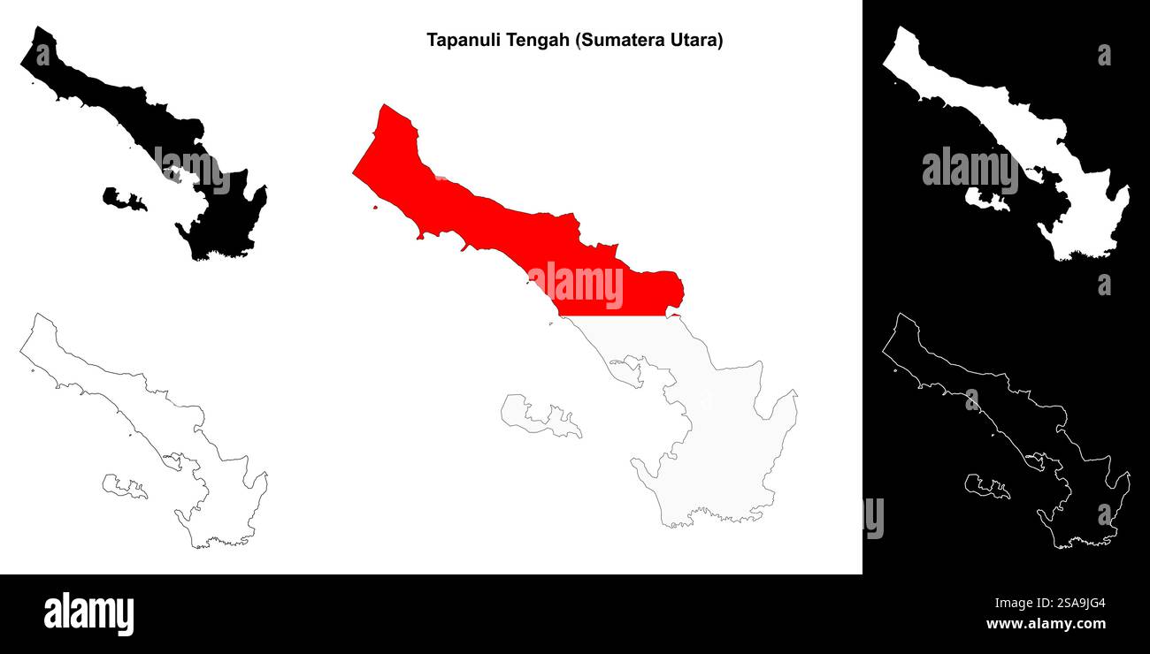 Tapanuli Tengah blank outline map set Stock Vector Image & Art - Alamy