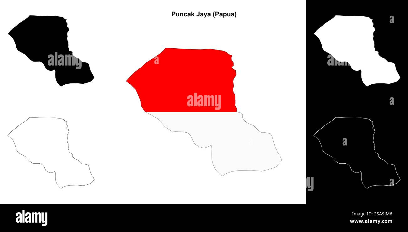 Outline map of puncak jaya hi-res stock photography and images - Alamy