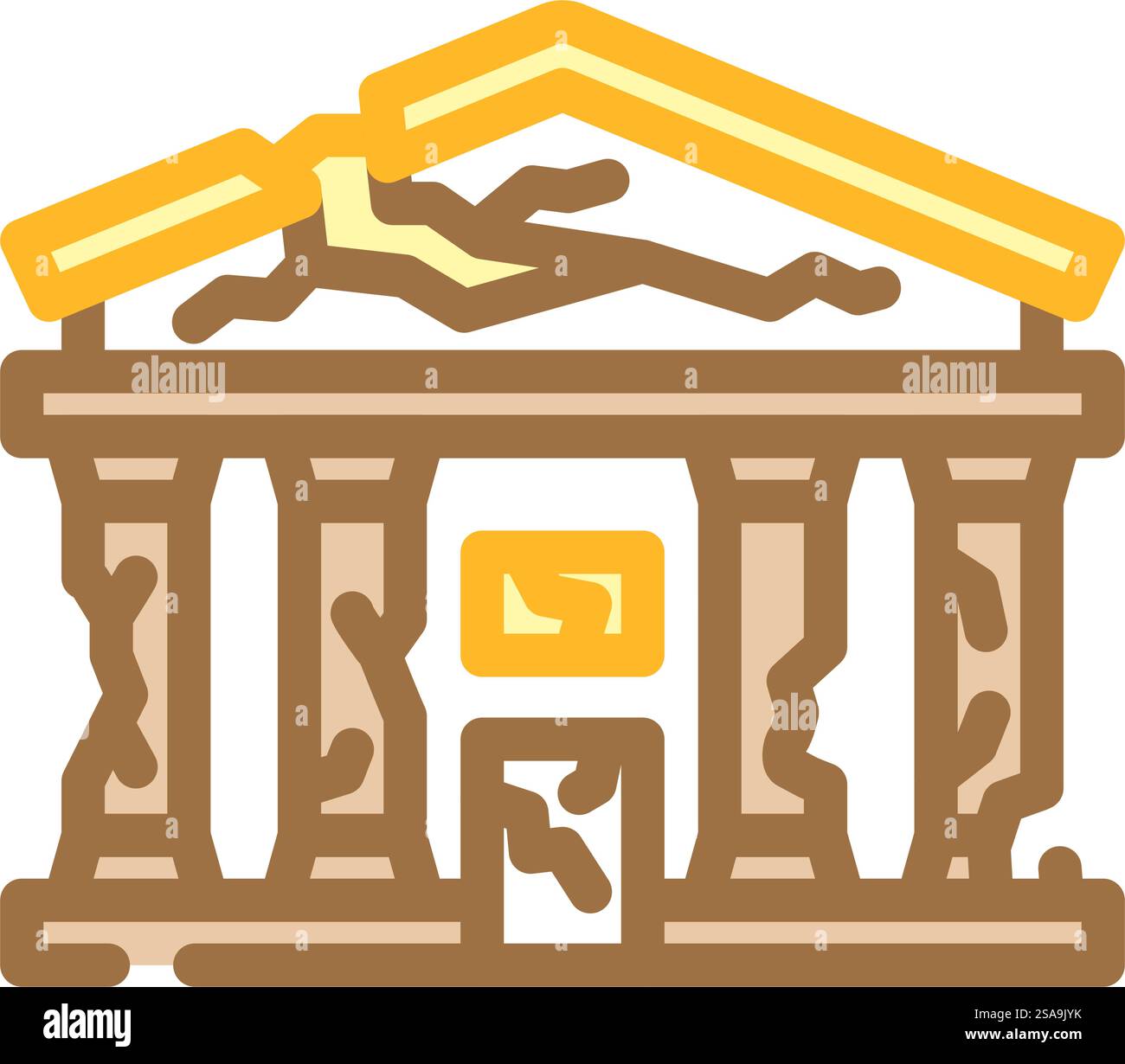 public bank building color icon vector. public bank building sign ...