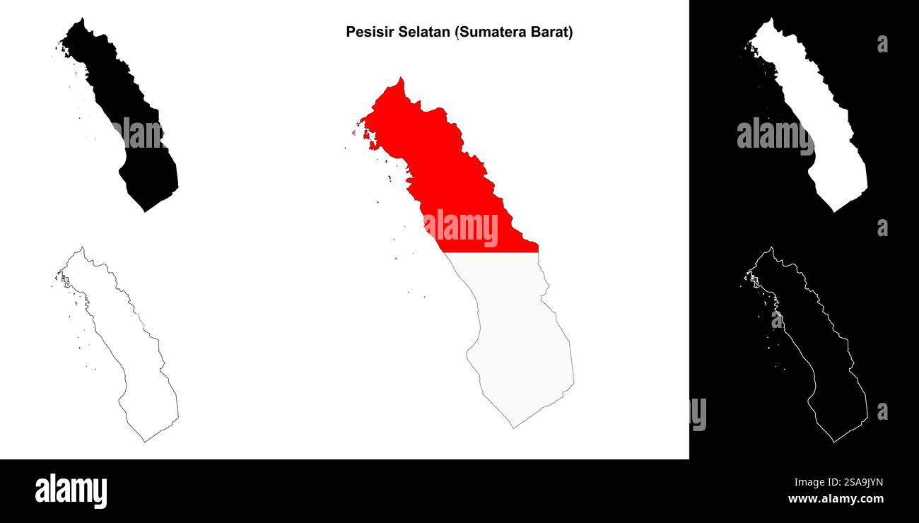 Blank pesisir selatan map hi-res stock photography and images - Alamy