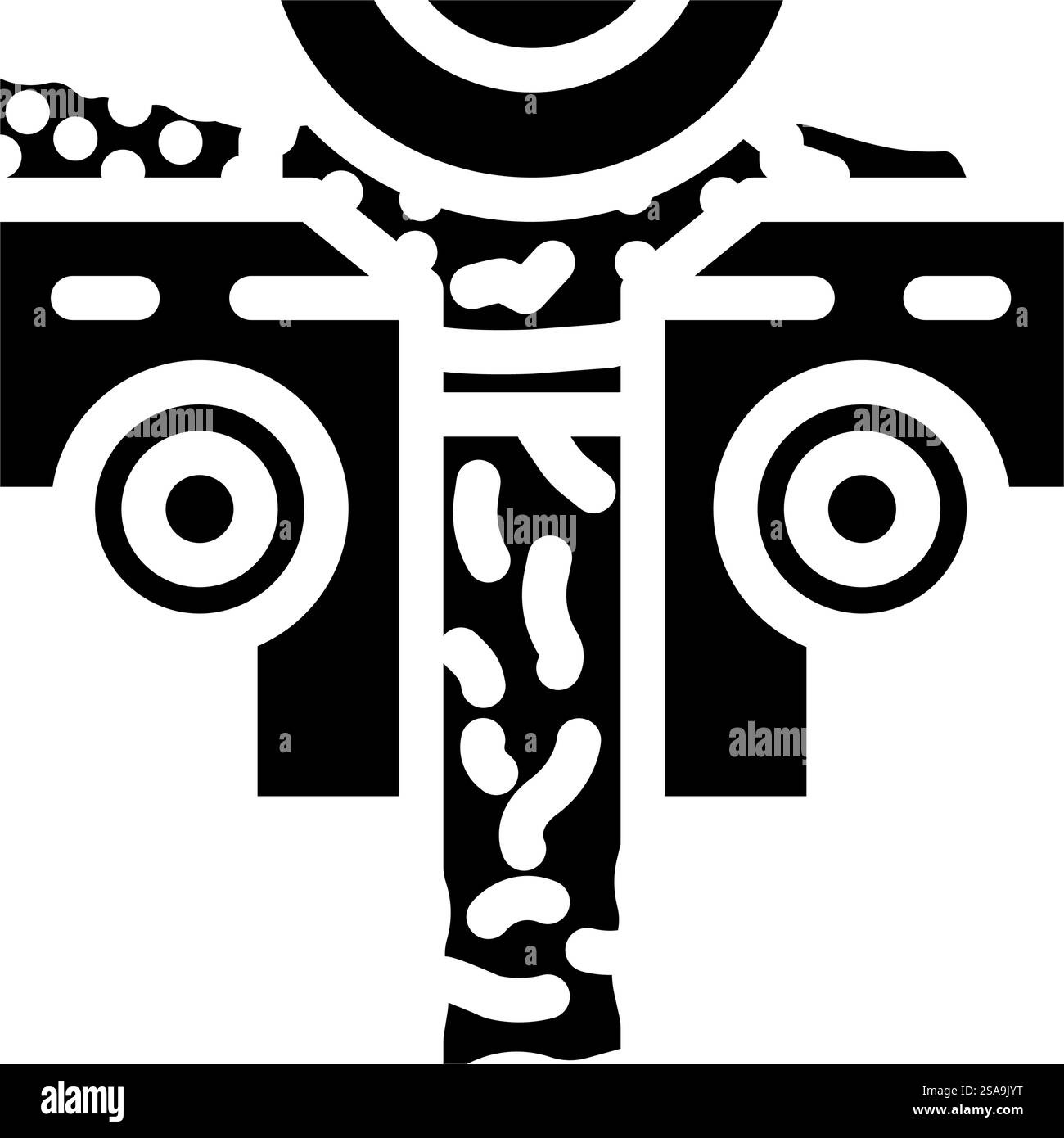 pressing wood pellets glyph icon vector. pressing wood pellets sign ...