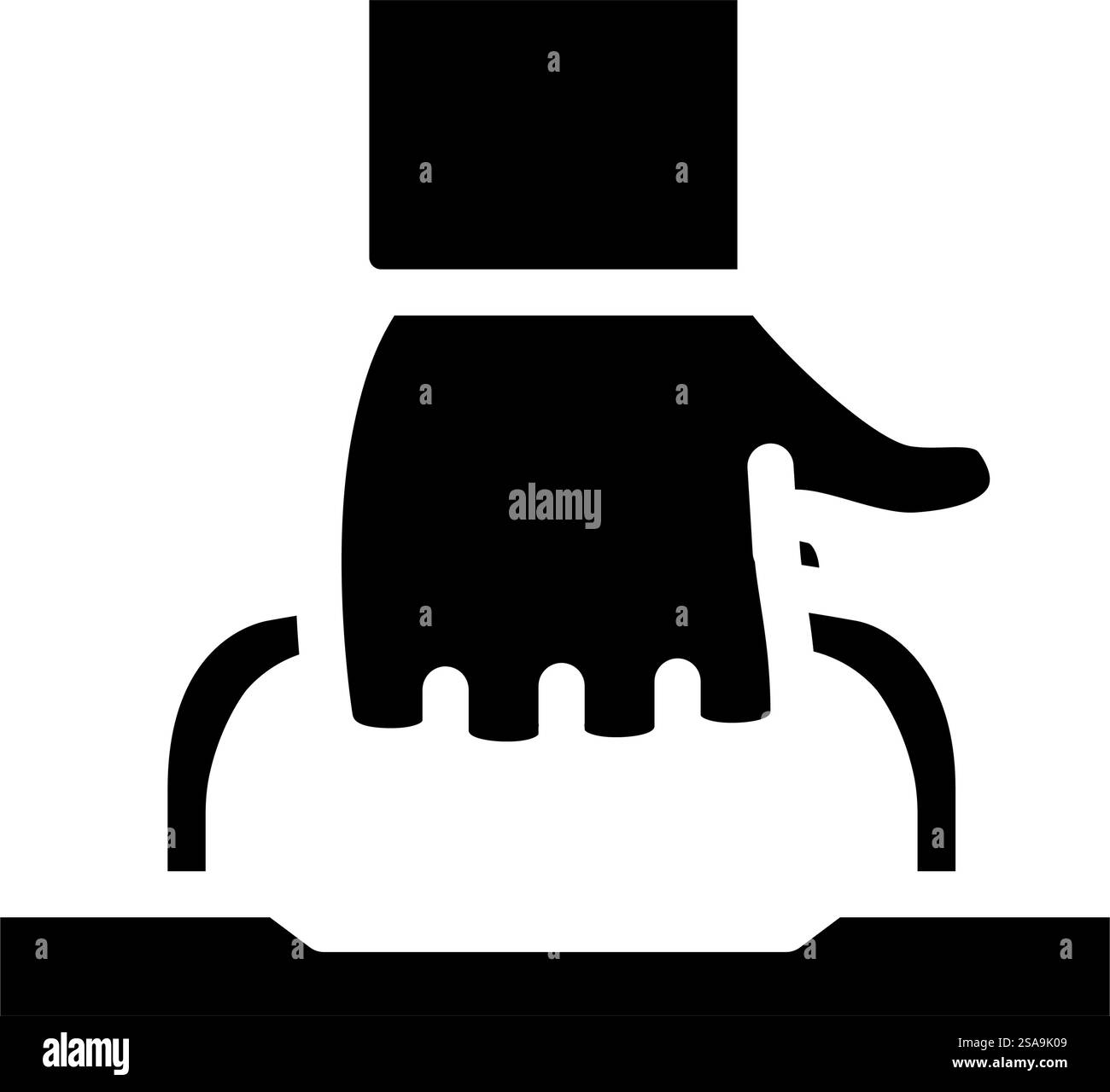 carry handle label product caution glyph icon vector. carry handle ...