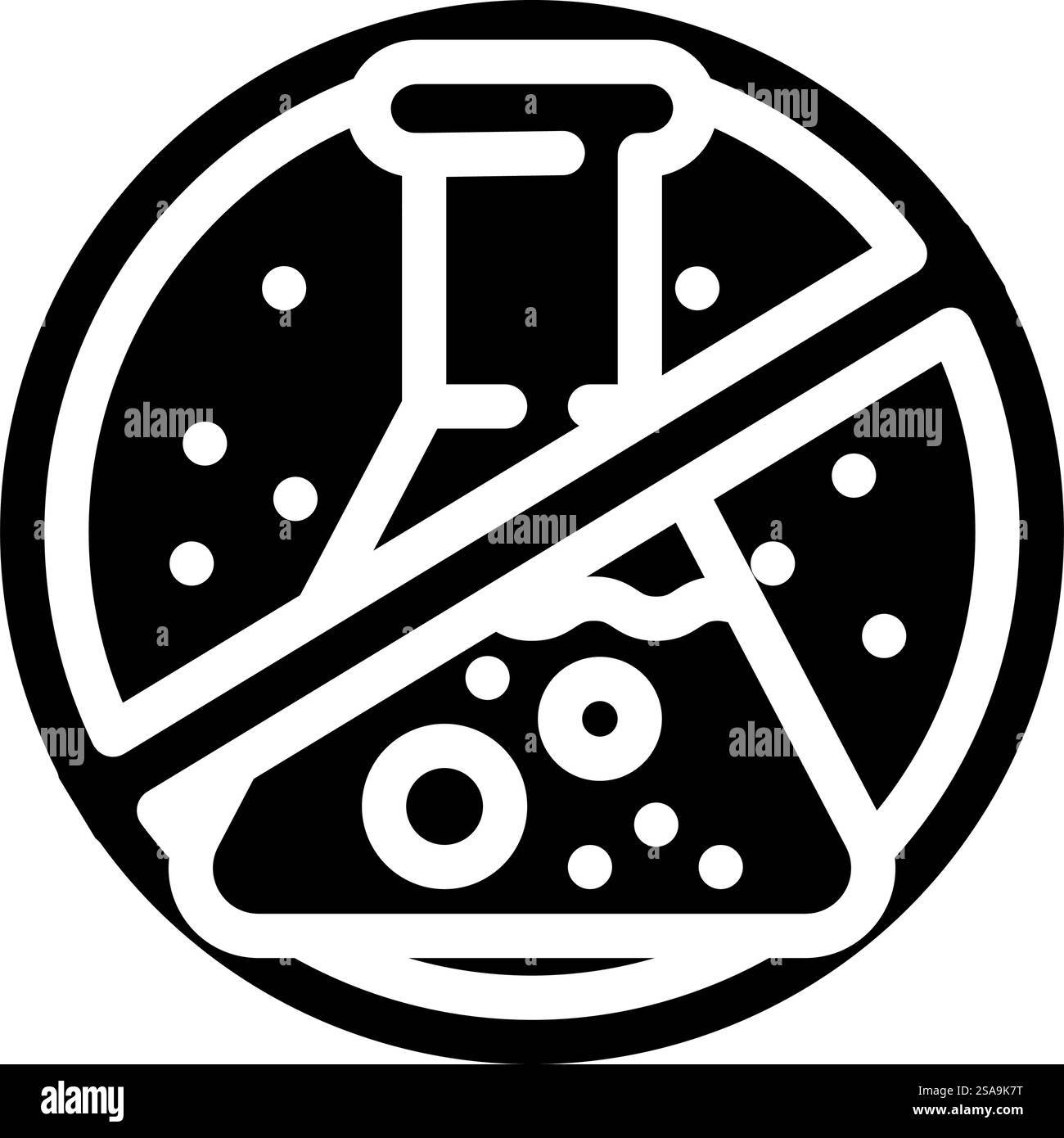 no preservatives product label warning glyph icon vector. no ...