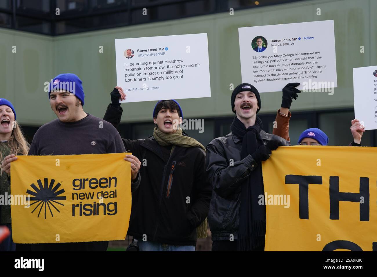 Activists from Fossil Free London and Green New Deal Rising take part ...