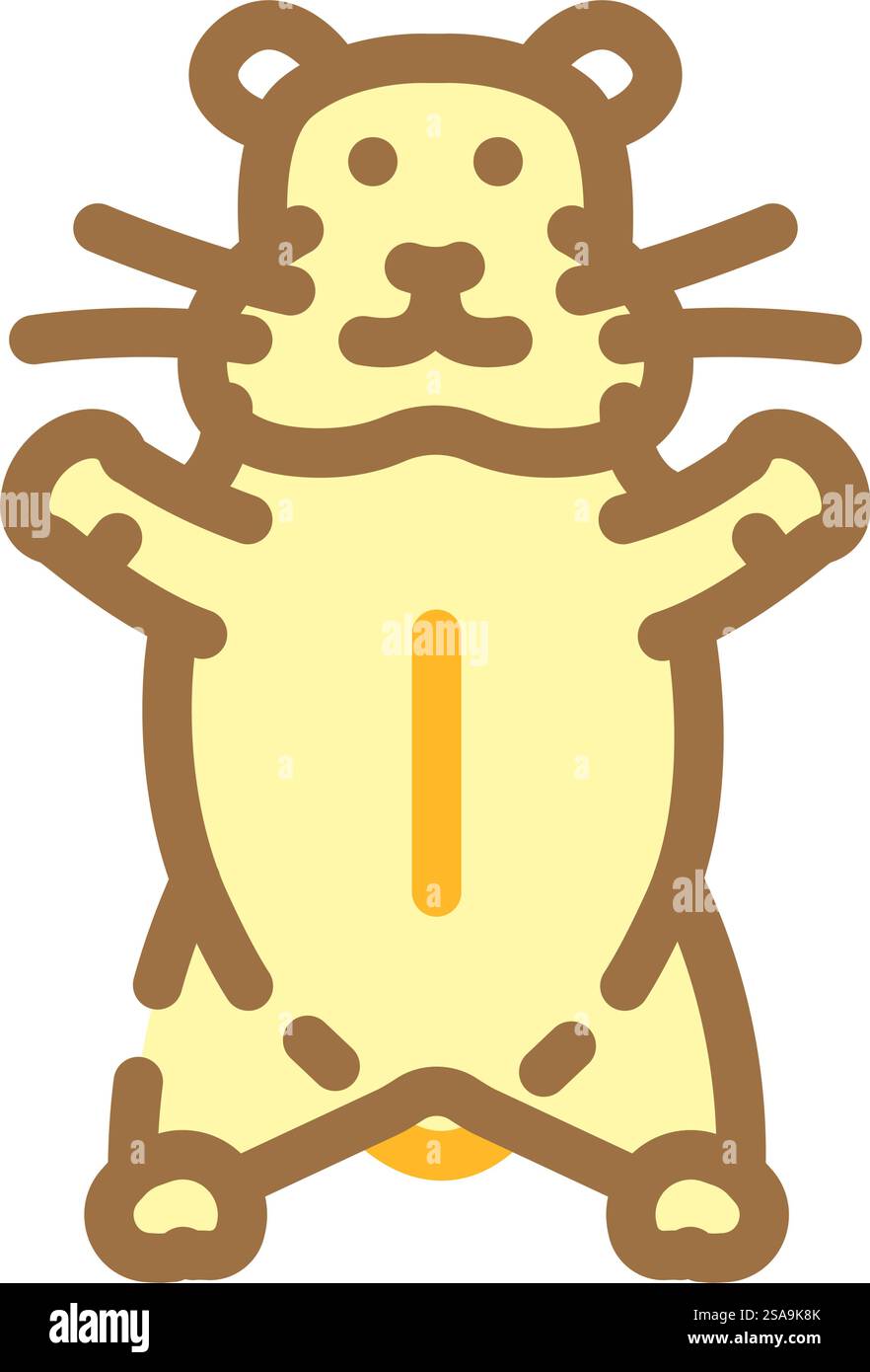 hamster standing pet color icon vector. hamster standing pet sign ...