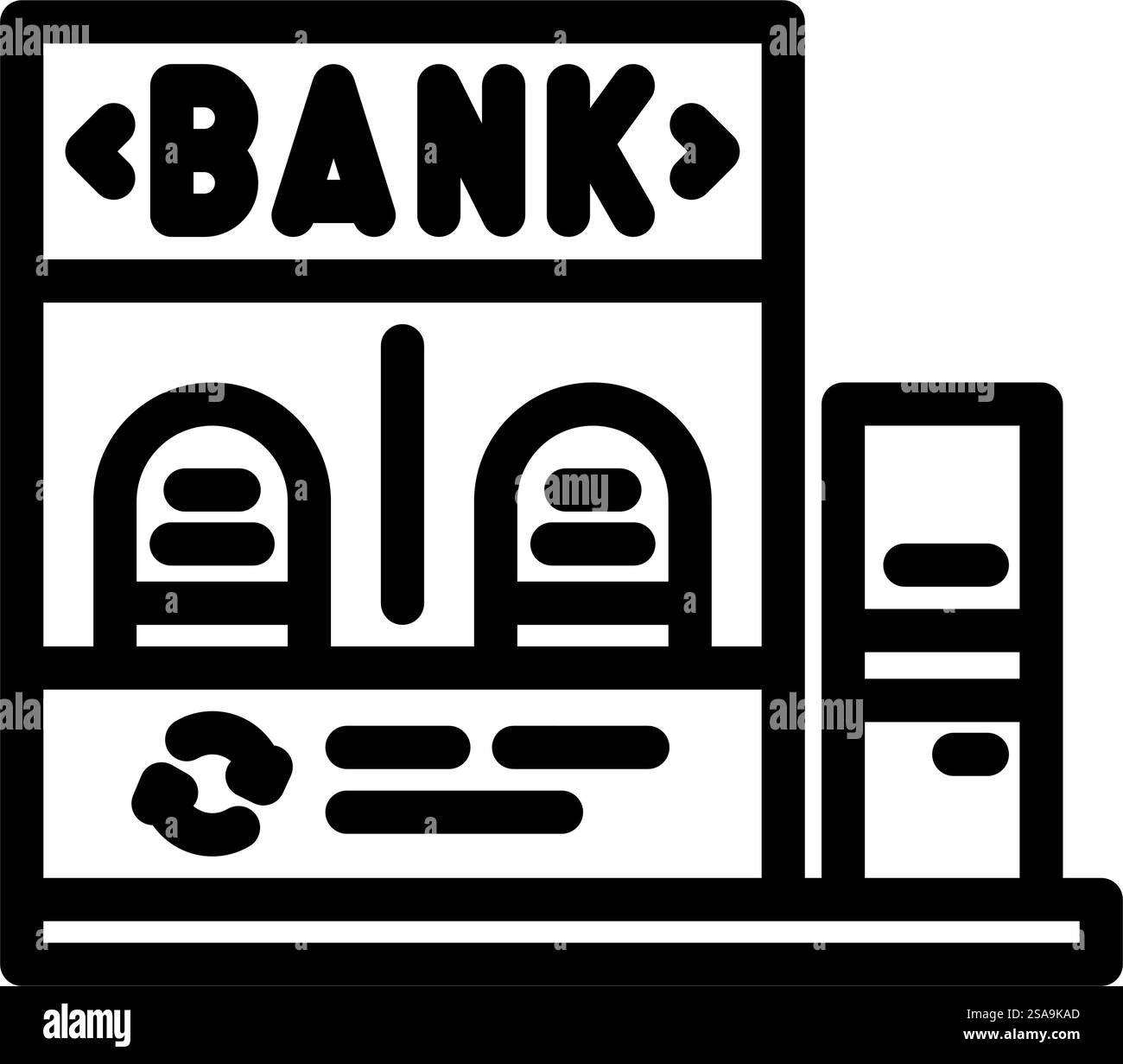 department bank building line icon vector. department bank building ...