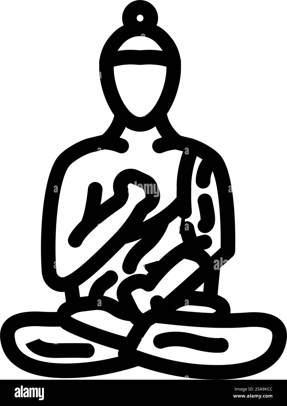 bodhisattva buddhism line icon vector. bodhisattva buddhism sign ...