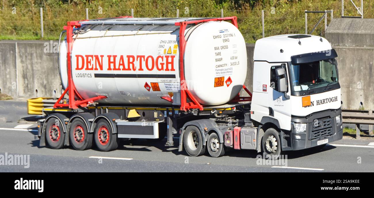 Den Harttogh hgv prime mover Renault lorry truck towing skeletal ...