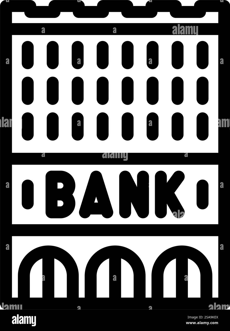 office bank building line icon vector. office bank building sign ...